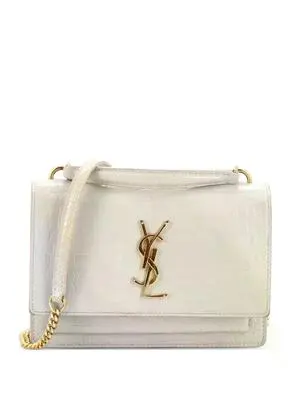 Saint Laurent Croc Effect Cross Body Bags