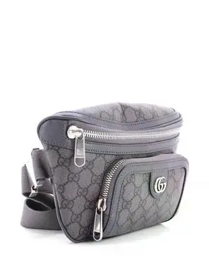 Gucci Ophidia Front Pocket Zip Gg Coated Canvas Medium Belt Bag