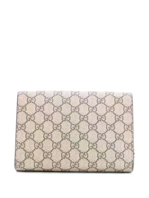Gucci Dionysus Gg Coated Canvas Chain Wallet - Brown
