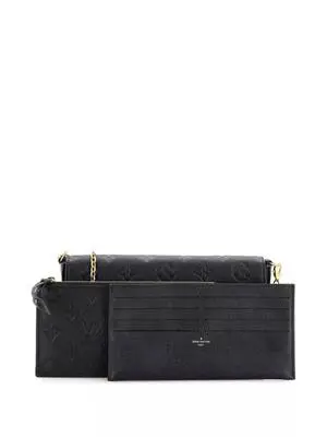 LOUIS VUITTON Felicie Pochette Monogram Empreinte Leather - Black