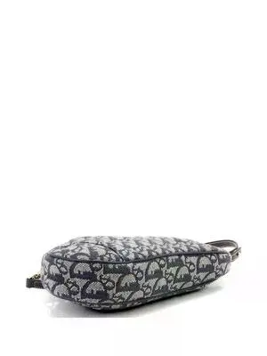 Dior Vintage Diorissimo Canvas Mini Saddle Bag Clutch - Blue