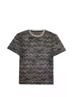 Missoni Zigzag-knit T-shirt - Brown