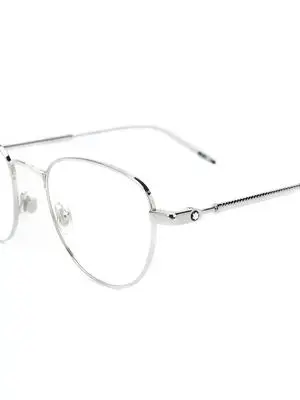 Montblanc Polished Round-frame Glasses