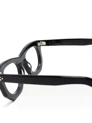 LESCA Ogre Xl Square-frame Glasses - Black