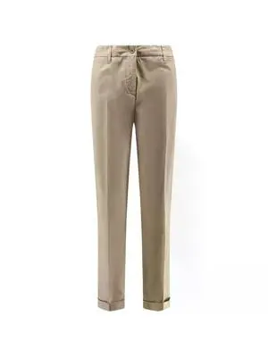 Aspesi Pressed-crease Turn-up Trousers - Neutrals