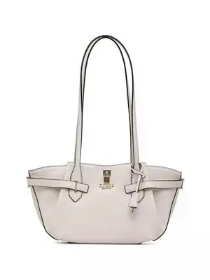 Guess Belted Pebbled Shoulder Bag - Neutrals