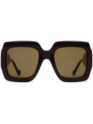 Gucci Gg Oversized Square-frame Sunglasses - Brown