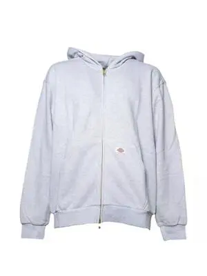 Dickies Logo-patch Zip-up Hoodie - Grey