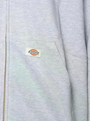 Dickies Logo-patch Zip-up Hoodie - Grey