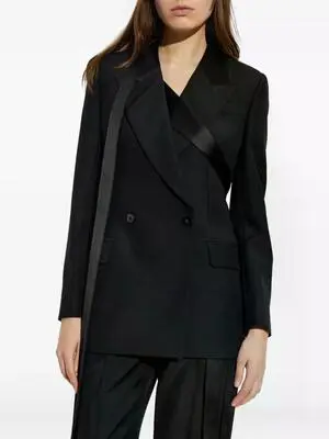 Alexander McQueen Satin-trim Double-breasted Blazer