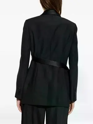 Alexander McQueen Satin-trim Double-breasted Blazer