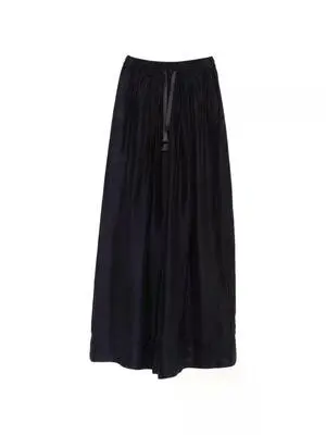 FORTE_FORTE Silk Drawstring Palazzo Pants