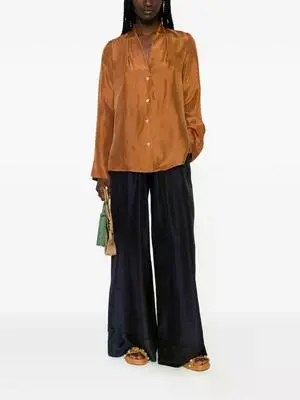FORTE_FORTE Silk Drawstring Palazzo Pants