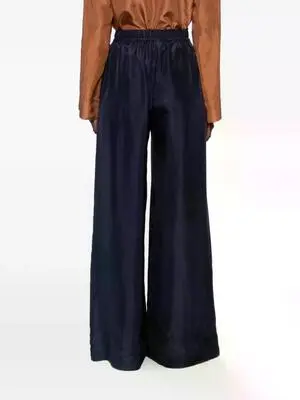 FORTE_FORTE Silk Drawstring Palazzo Pants