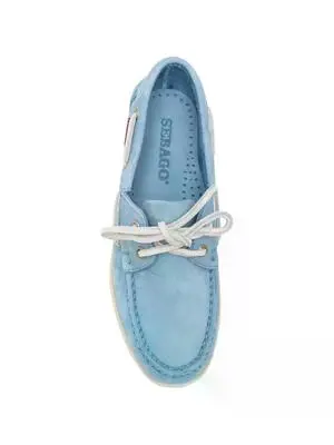 SEBAGO Portland Leather Boat Shoes With Whipstitch Detailing - Blue