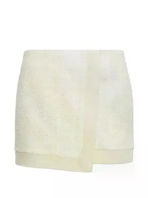 Balmain Tweed Wrap Mini Skirt