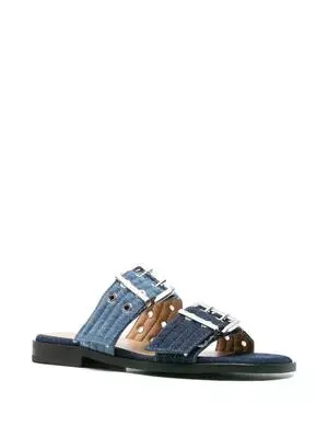 GANNI Buckle Detail Double-strap Sandals