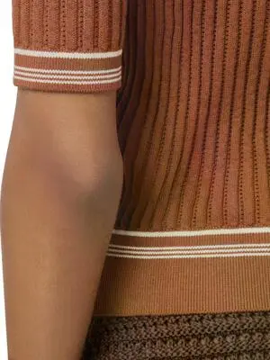 TOD'S Ribbed Knit Top - Brown
