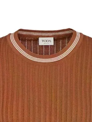 TOD'S Ribbed Knit Top - Brown