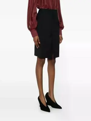 MARSEM Raw-edge Slit Mini Skirt