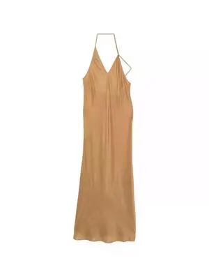 ALYSI Halterneck Slip Midi Dress