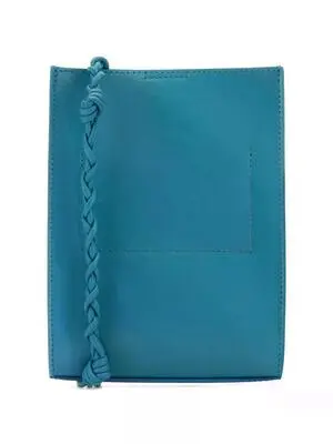 JIL SANDER Tangle Small Braided Leather Crossbody Bag - Blue