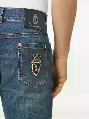BILLIONAIRE Crest Five-pocket Jeans - Blue