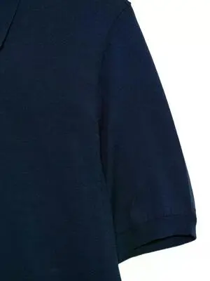 KANGRA Ribbed-knit Polo Shirt