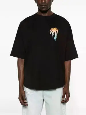 Palm Angels Palm Tree-print T-shirt - Black