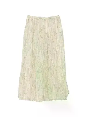 Max & Moi Printed Crinkled Mid Skirt