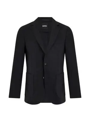 BOSS Single-breasted Patch-pocket Blazer - Black