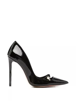 HARDOT Patent Leather Pointed-toe Pumps - Black