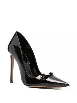 HARDOT Patent Leather Pointed-toe Pumps - Black