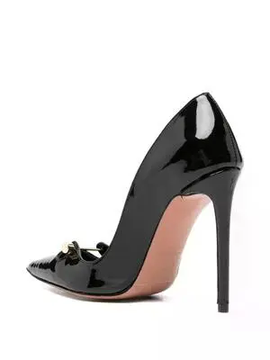 HARDOT Patent Leather Pointed-toe Pumps - Black