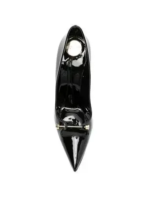 HARDOT Patent Leather Pointed-toe Pumps - Black