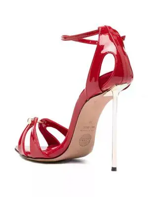 HARDOT Patent-finish Cut-out Stiletto Sandals