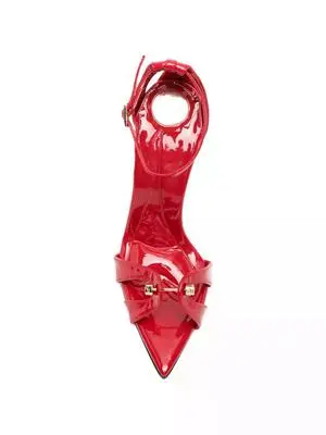 HARDOT Patent-finish Cut-out Stiletto Sandals