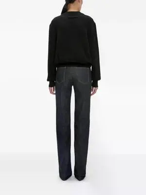 Victoria Beckham Relaxed-fit Ribbed-knit Sweater - Black
