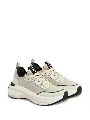 TOD'S Panelled Lace-up Sneakers - Neutrals