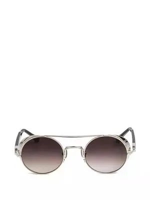 Matsuda Side-shield Round-frame Sunglasses - Silver