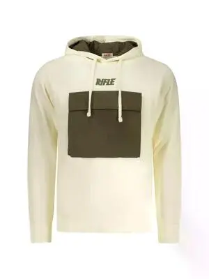 RIFLE Logo-print Flap-pocket Hoodie - Neutrals