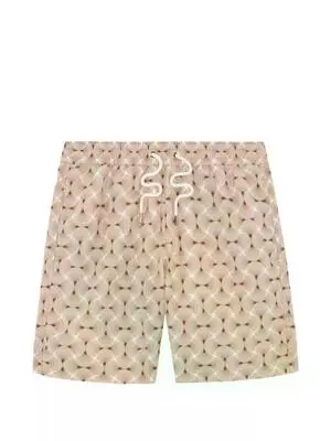 Frescobol Carioca Geometric-print Swim Shorts - Neutrals