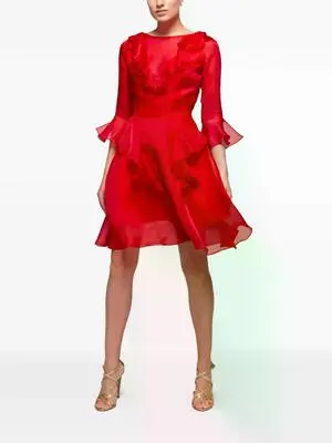 CATALINA Rhea Ruffled Silk Dress