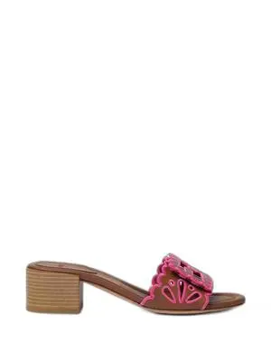 Fendi Scalloped Sandals - Brown
