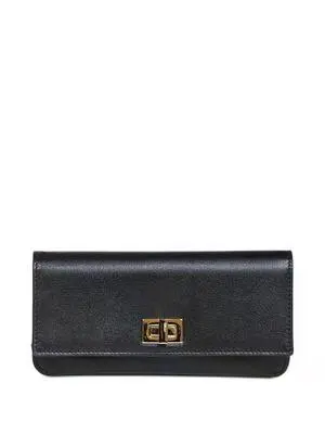 Fendi Way Leather Wallet - Black