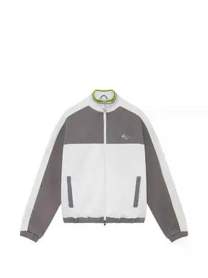 Casablanca Tennis Jacquard Panelled Zip Sweatshirt - Grey