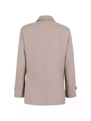Herno Button-up Waterproof Coat - Neutrals