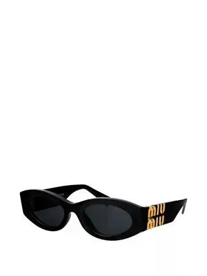 Miu Miu Oval-frame Sunglasses - Black