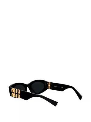 Miu Miu Oval-frame Sunglasses - Black