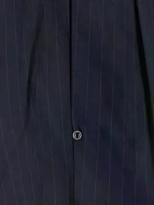 WHITE SAND Pinstripe Belted Trousers